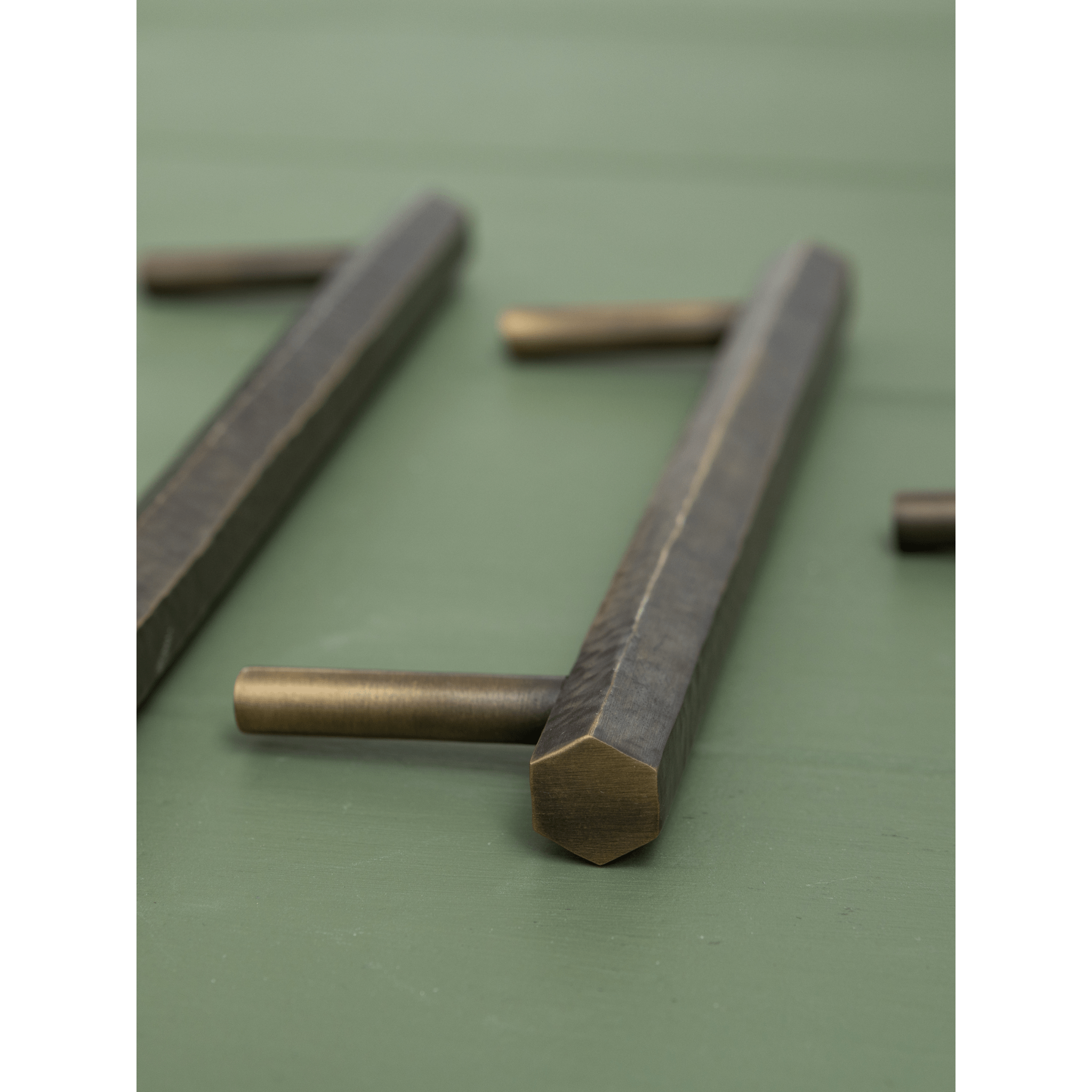 Solid Brass Hexagonal Hammered Kitchen Pull Handles & Knobs - Antique ...